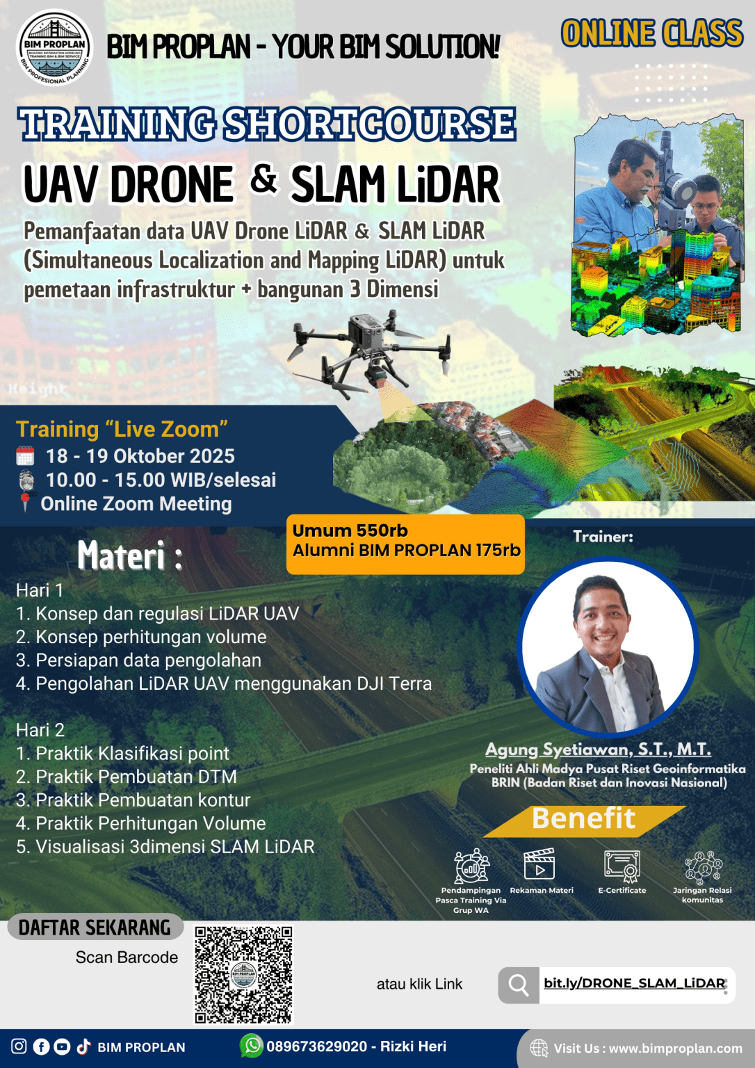 Online | Training Short Course Pengolahan Data UAV LiDAR & SLAM LiDAR ...